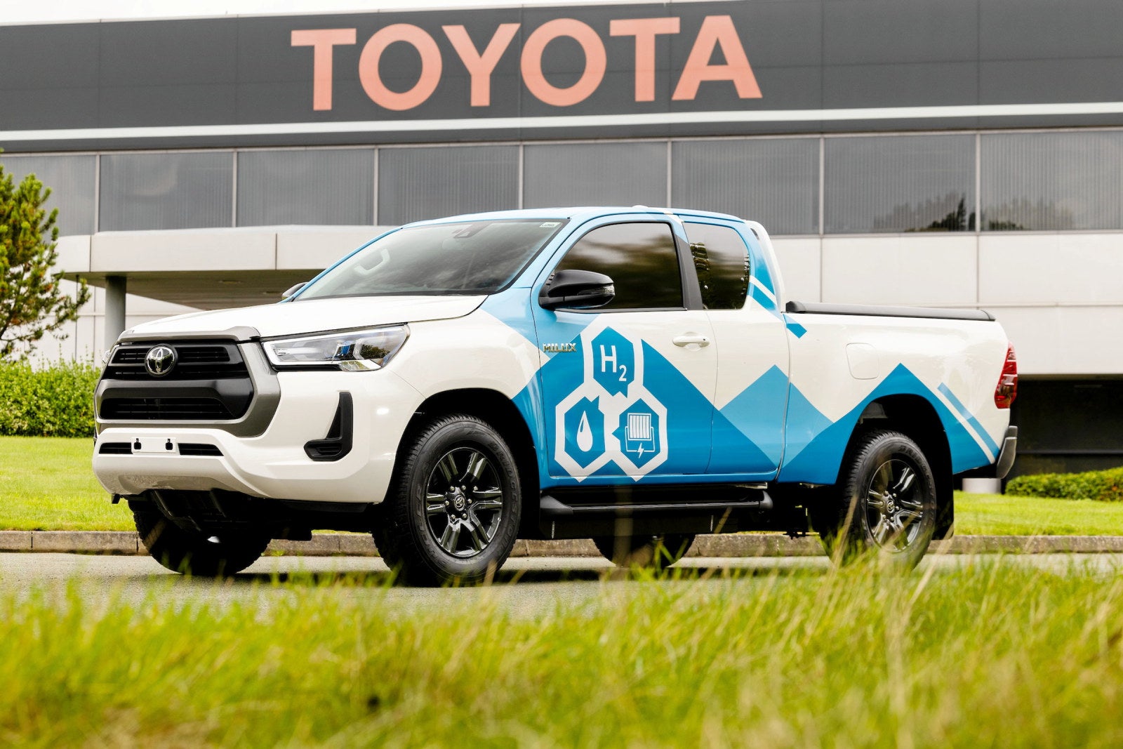 Toyota unveils prototype hydrogen-powered Hilux pick-up truck, ahead of ...