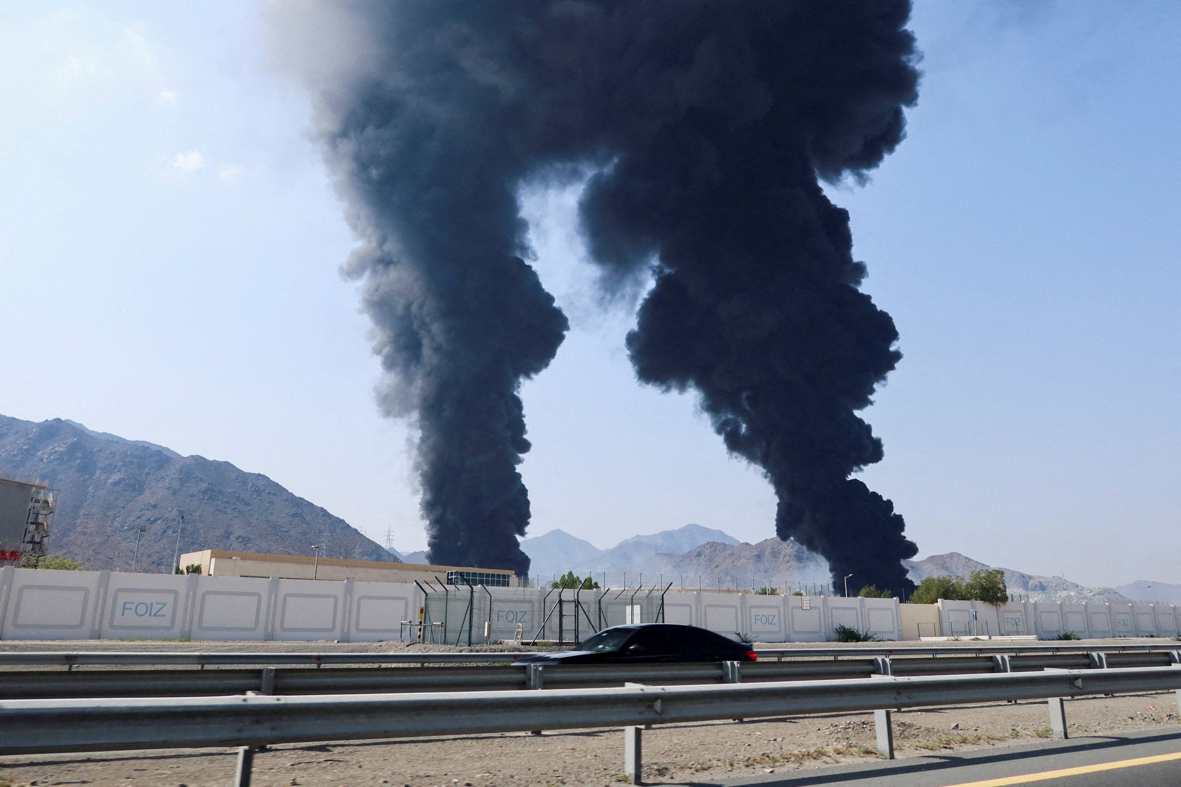 Adnoc suspends oil loading at Fujairah after drone strike triggers fire ...