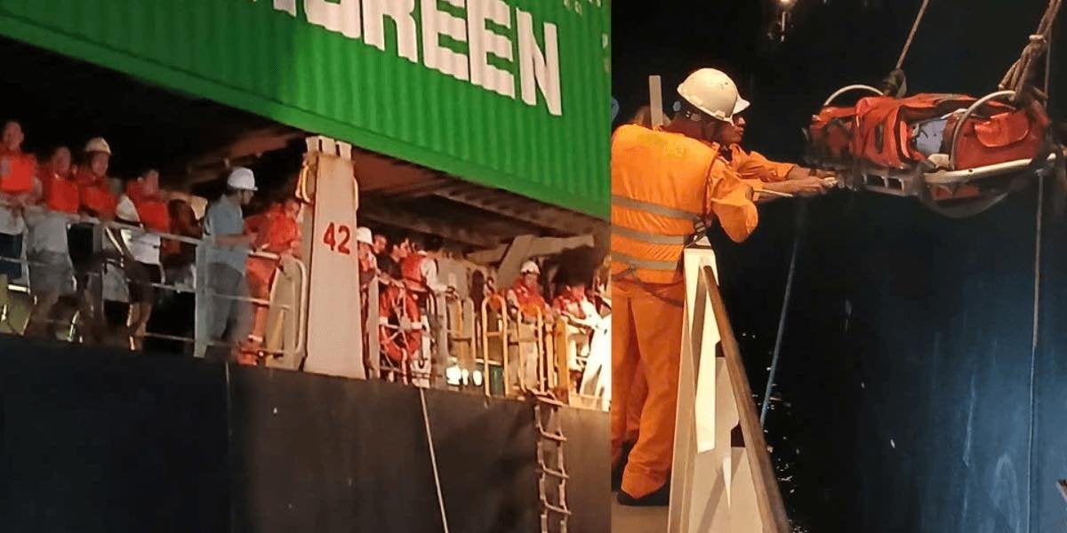 Fire-hit tanker crew rescued by Costamare container ship