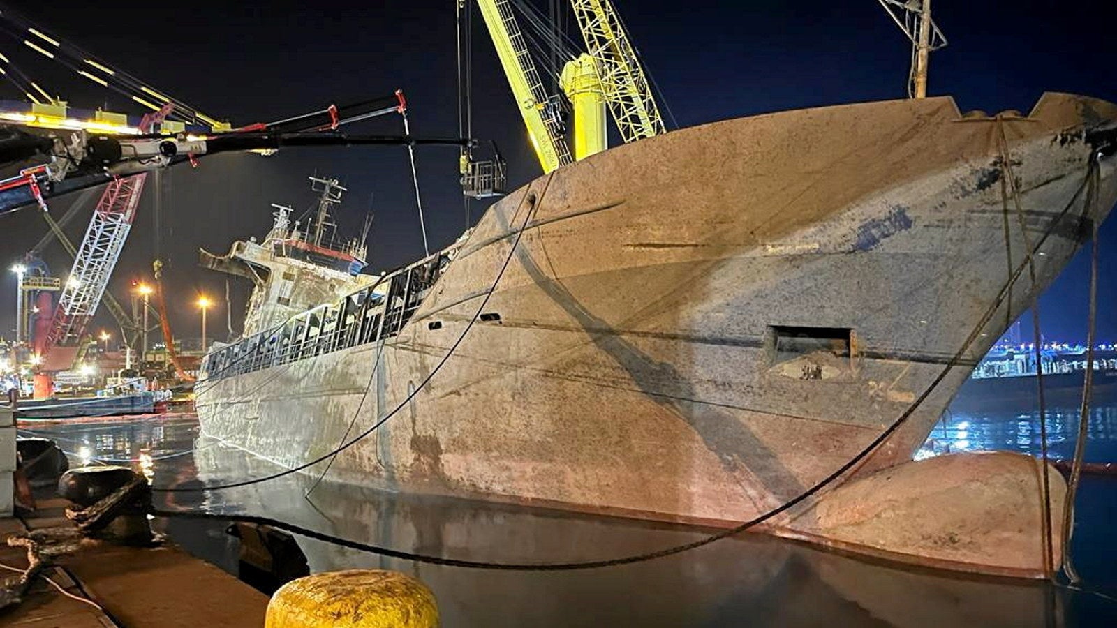 Capsized cargo ship refloated in Turkey, heading to scrapyard